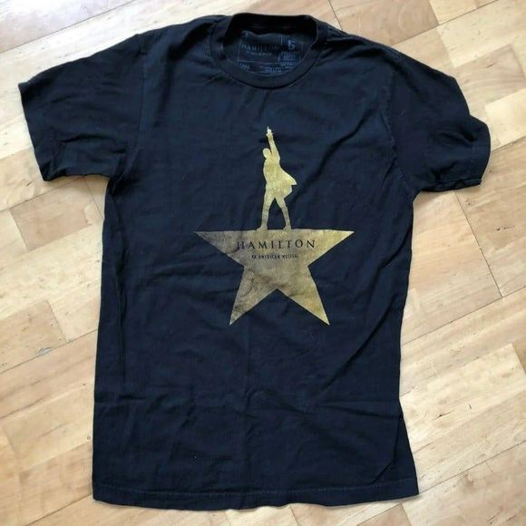 Shirts | Hamilton Musical Mens Star Logo New York Broadway Tshirt Black ...